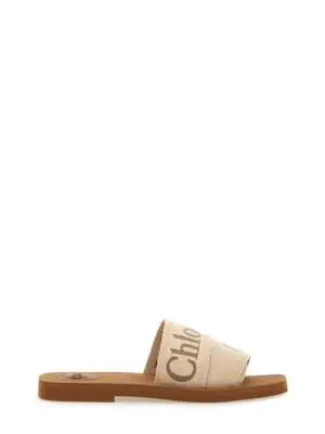 Chloé Woody Slide Sandals - Cream
