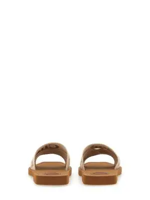 Chloé Woody Slide Sandals - Cream