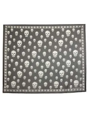 Alexander McQueen Foulard Skull Classico Scarf - Black