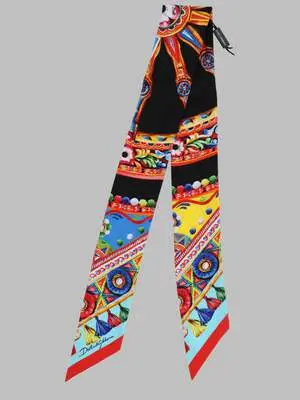 Dolce & Gabbana Printed Silk Twill Bandeau - Multicolor