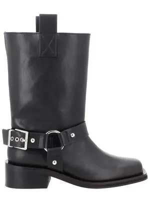 GANNI Biker Boots - Black