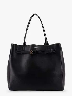 TOM FORD Leather Shoulder Bag With Logo - Black