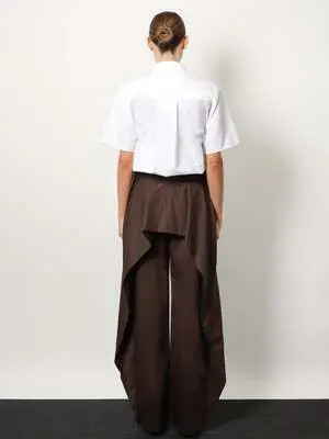 Loewe Cotton And Silk Blend Draped Trousers