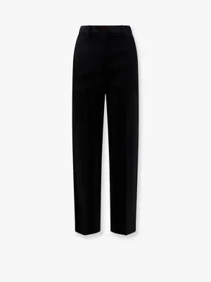 ALYSI Cigarette Virgin Wool Trousers - Black