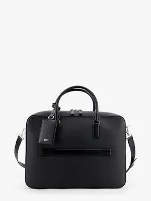 TOM FORD Leather Work Bag With Front Lettering Logo