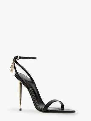 TOM FORD Leather Sandals With Metal Padlock Detail