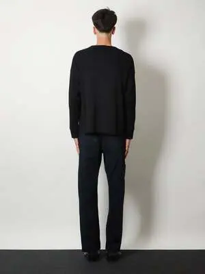 Loewe Ribbed Cotton Tshirt - Black