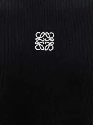 Loewe Ribbed Cotton Tshirt - Black