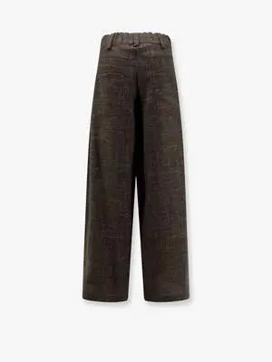 ALYSI Wool And Linen Blend Trousers