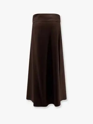 ALYSI Stretch Virgin Wool Maxi Skirt