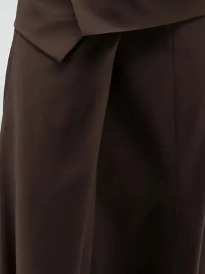 ALYSI Stretch Virgin Wool Maxi Skirt