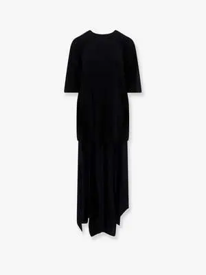 SEMICOUTURE Silk Blend Top And Skirt - Black