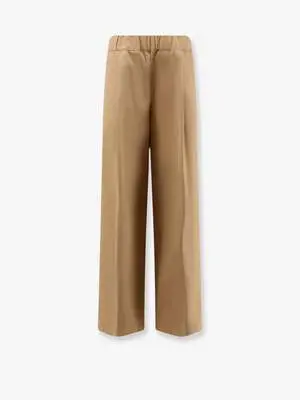 SEMICOUTURE Stretch Cotton Trousers - Beige