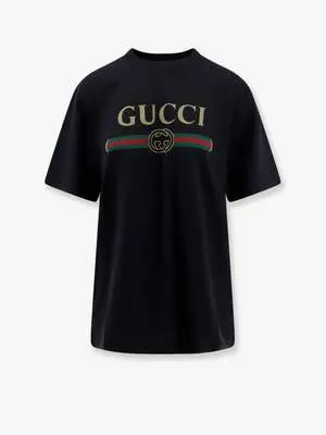 Gucci Cotton And Silk Blend Tshirt - Black
