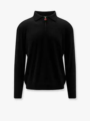 Kiton Wool Polo Shirt - Black