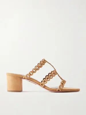 AQUAZZURA Aquazzura Infinity Chain Suede Mules