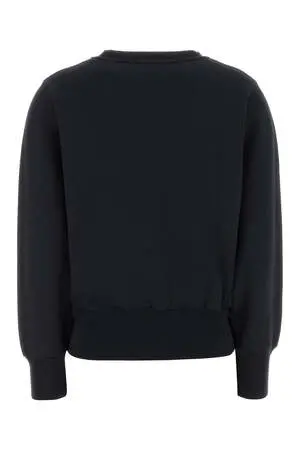 ANINE BING Embroidered Cotton Blend Sweatshirt