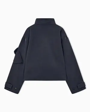 Giorgio Armani Double Cashmere Blouson With Stand-up Collar - Grey