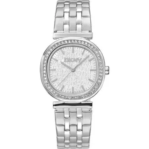 Dkny DKNY Crystal Bezel Stainless Steel Quartz Watch Silver