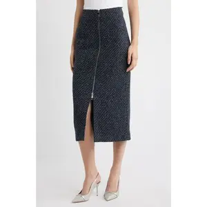 BOSS Villetta Tweed Midi Skirt - Open Miscellaneous
