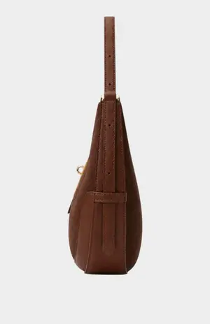 MI BOLSA LONDON Cotswolds Genuine Suede Leather Shoulder Bag