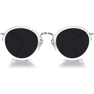 COSSINO Coco Round Frame Sunglasses - White