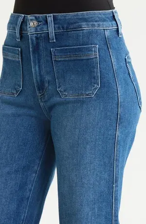 Paige Leenah Patch Pocket Wide Leg Jeans