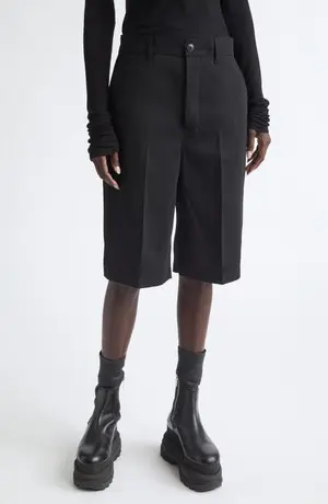 Rick Owens Wool Work Shorts - Black