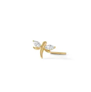 Zahav Jewelry 14k Solid 24g Dragonfly-shaped Nose Stud - Gold