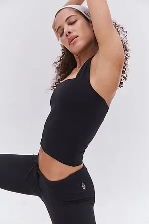 Free People Epic Sculpt Halter Tank - Black