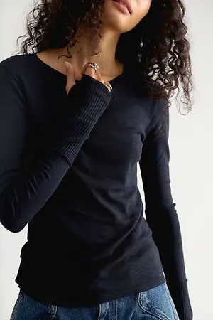 Free People We The Free Tinsley Top - Black