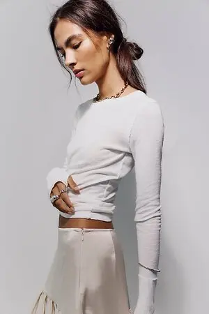 Free People We The Free Tinsley Top - Clean Ivory