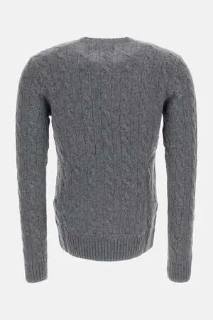 Polo Ralph Lauren Cable Knit Crew Neck Sweater - Grey