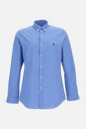 Polo Ralph Lauren Camicia Sportiva A Maniche Lunghe - Azzurro