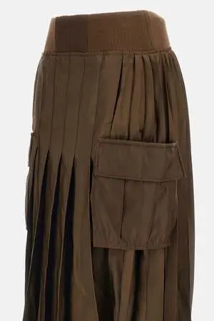 Sacai Nylon Twill Pleated Skirt