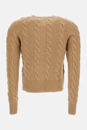 Polo Ralph Lauren Cropped Cable-knit Cardigan - Beige