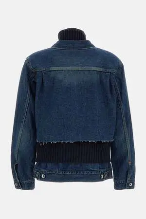 Sacai Wool-knit And Denim Jacket