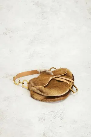 Dior Pony Hair Mohawk Saddle Bag