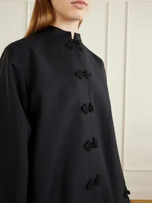 RÓHE Wool And Mohair-blend Midi Dress With Pankou Knot Fastenings