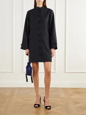RÓHE Wool And Mohair-blend Midi Dress With Pankou Knot Fastenings