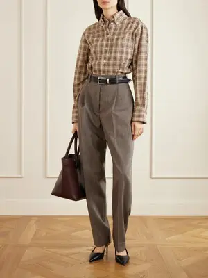 RÓHE Checked Cotton-bouclé Shirt