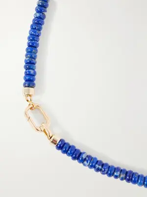 MARTHA CALVO Lapis Lazuli And Crystal Beaded Necklace