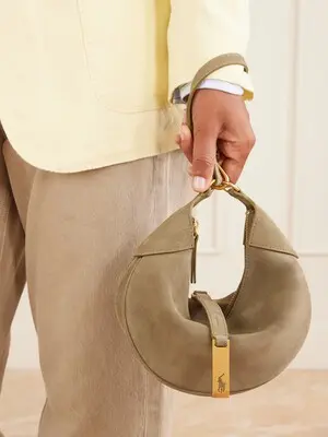 Polo Ralph Lauren Suede Mini Shoulder Bag - Green