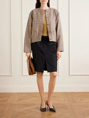 BLAZÉ MILANO Altai Checked Wool And Cashmere-blend Jacket