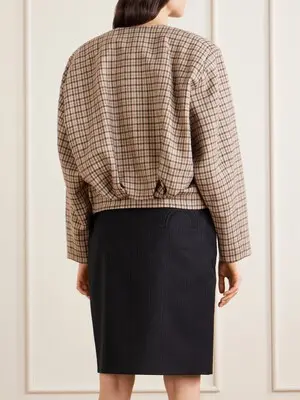 BLAZÉ MILANO Altai Checked Wool And Cashmere-blend Jacket - Gray