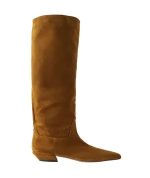 Paris Texas Bettina Suede Knee Boots - Brown