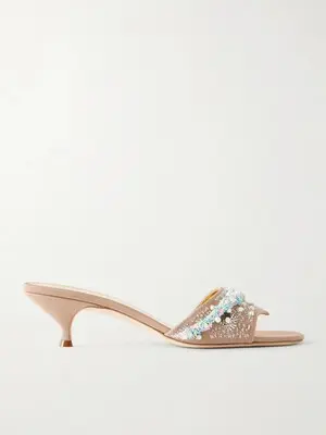 Tory Burch Embellished 45 Sandals - Brown