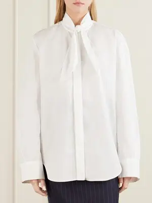 Givenchy Tie-detailed Cotton Shirt