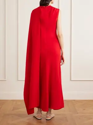 HEIRLOME Clementine Silk-crepe Draped Maxi Dress