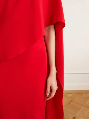 HEIRLOME Clementine Silk-crepe Draped Maxi Dress